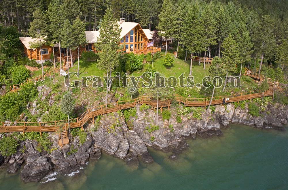 Aerial Photography of Hughes Bay, Flathead Lake, Montana