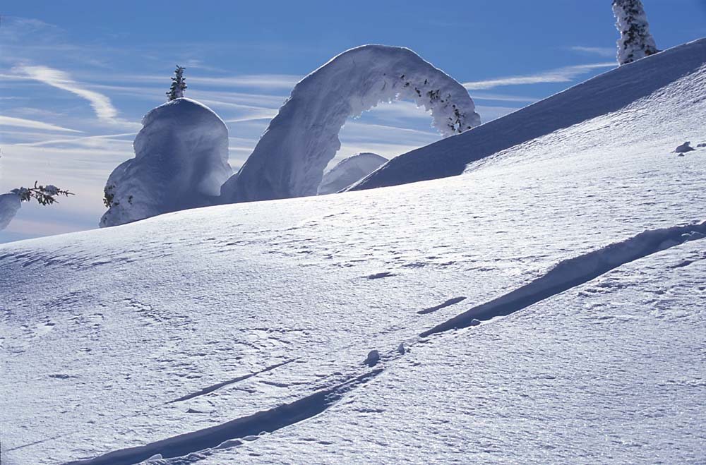 Snowghosts on top of Hellroaring Hellroaring Peak Winter Landscape ...